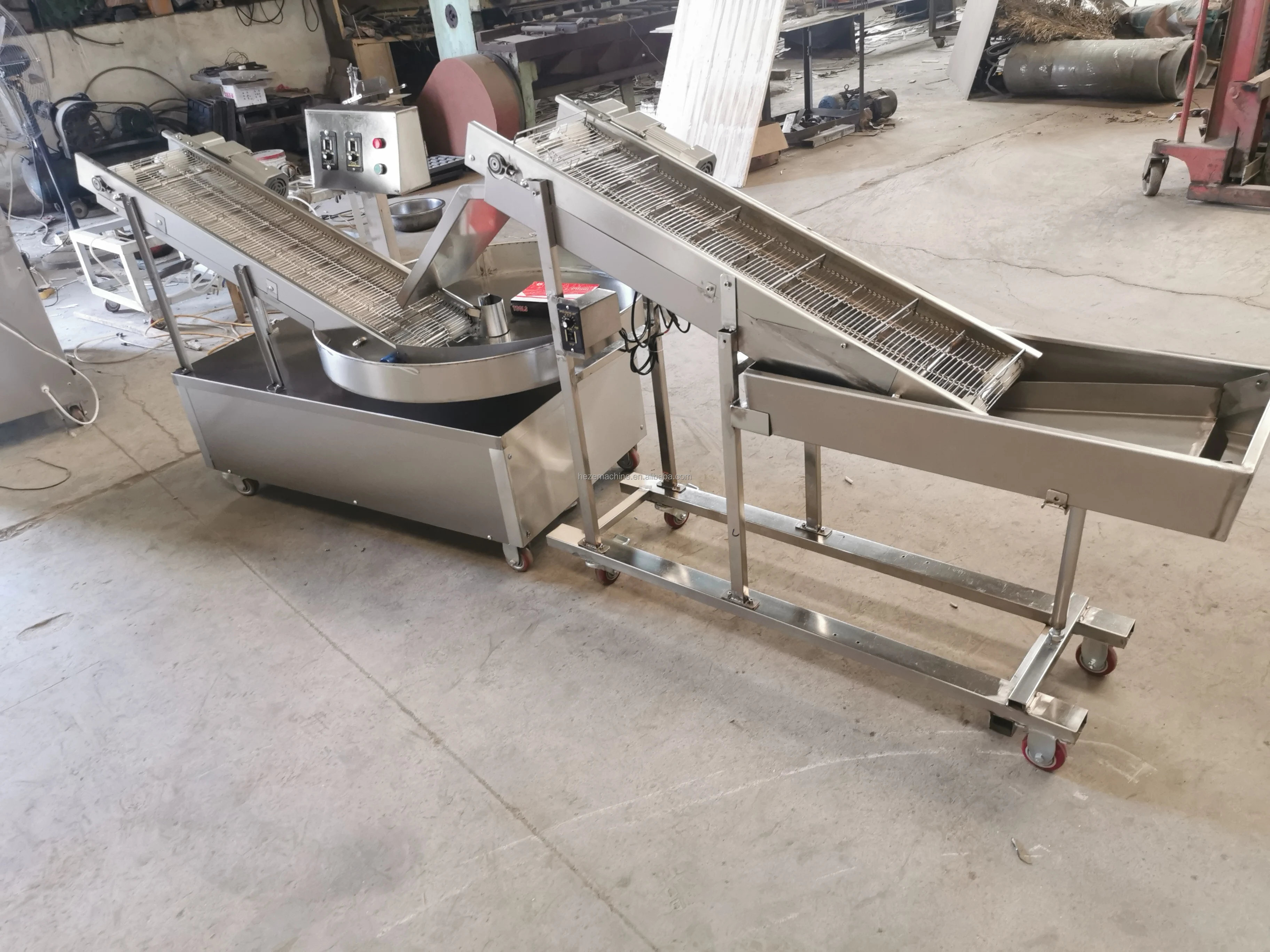 Automatic Burger Patty Bread Crumbs Coating Onion Rings Bread Crumbing ...