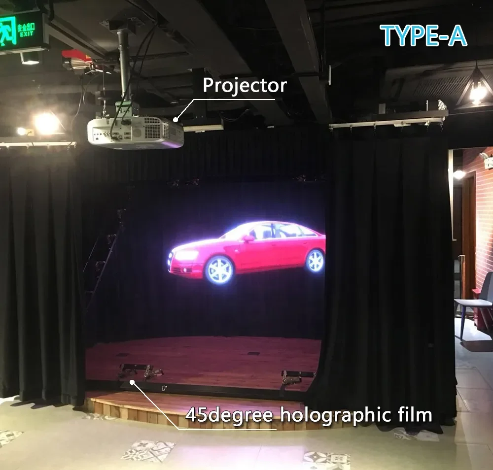 8x5 Meter Transparent Holographic Reflection Film for 3D Hologram ...