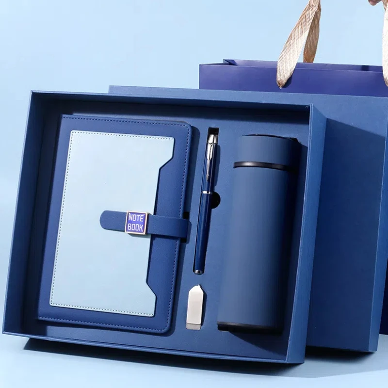 Luxury Corporate Gift Set - Magnetic Notebook with Keychain