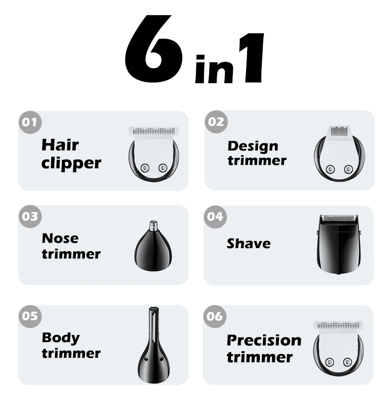 VGR V-106 Professional 6 in 1 Grooming Kit & Men's Trimmer