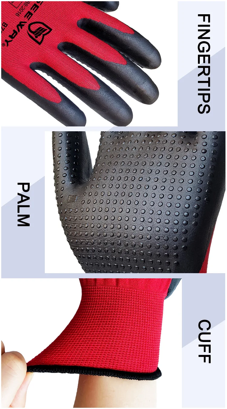 Seeway Foam Nitrile Coated Palm Grip Gloves Oil Resistant Gloves - Buy ...