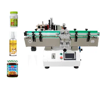 Tabletop Auto Adhesive Label Labeling Labeler Machine For Beverage Pet ...