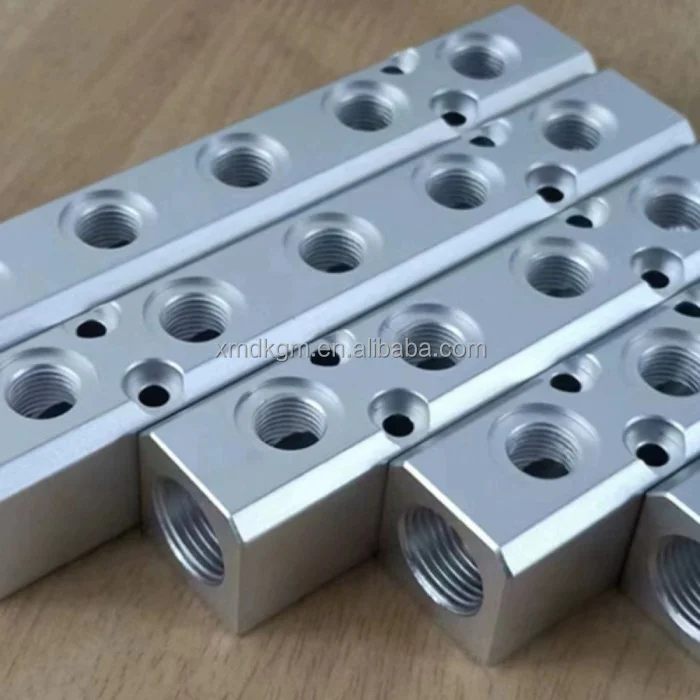 Custom CNC Machined Aluminum Manifold Blocks for Pneumatics