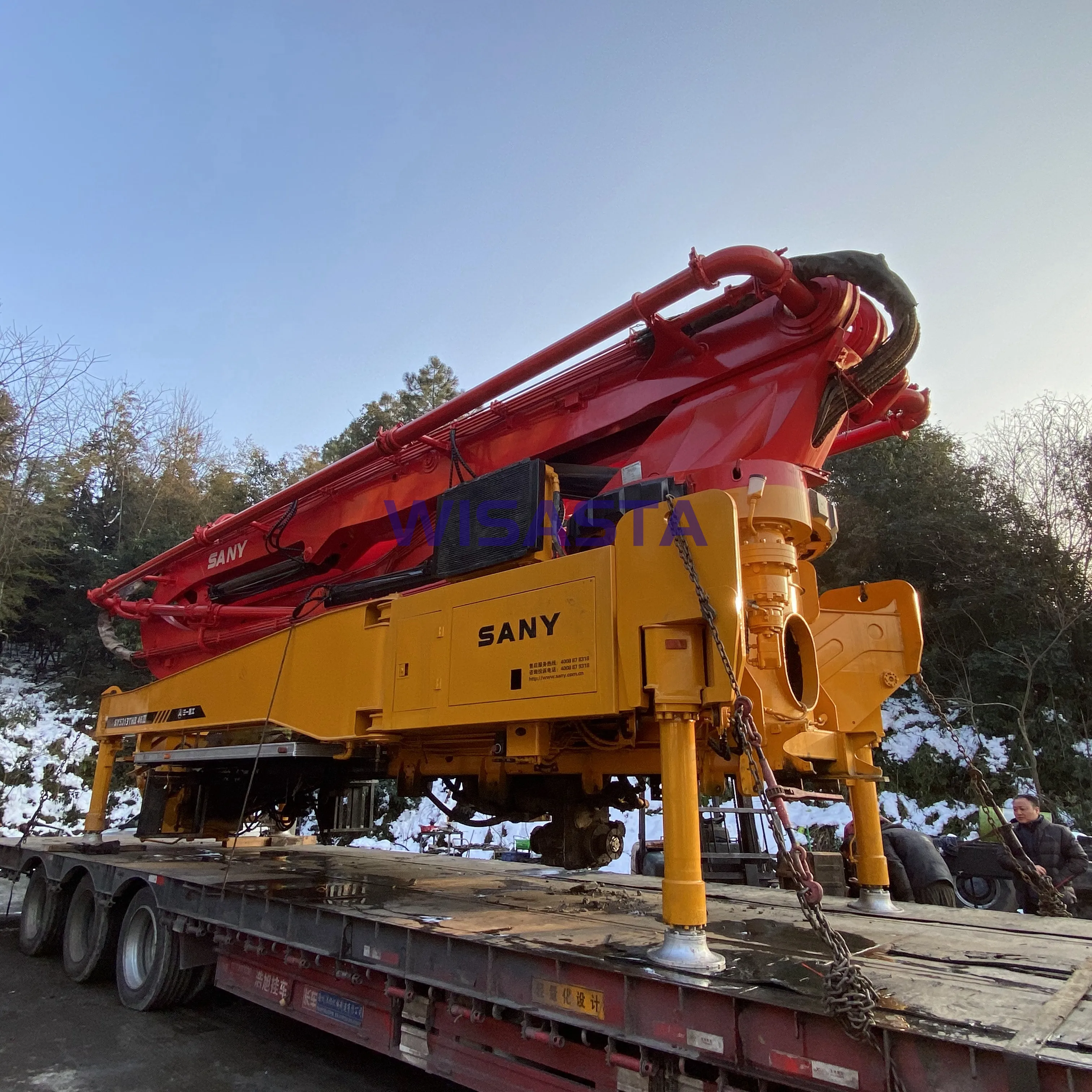 Sany Small Boom 32m 37m 46m Truck Mounted Used Concrete Pump Mixer ...