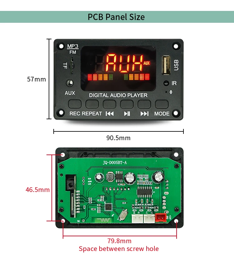 2X40W Bluetooth MP3 Player Power Amplifier Module Speaker