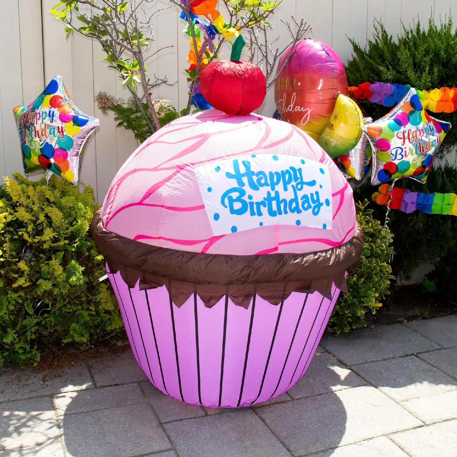 Giant Outdoor Inflatable Happy Birthday Led Cake Cupcakes Items Party ...