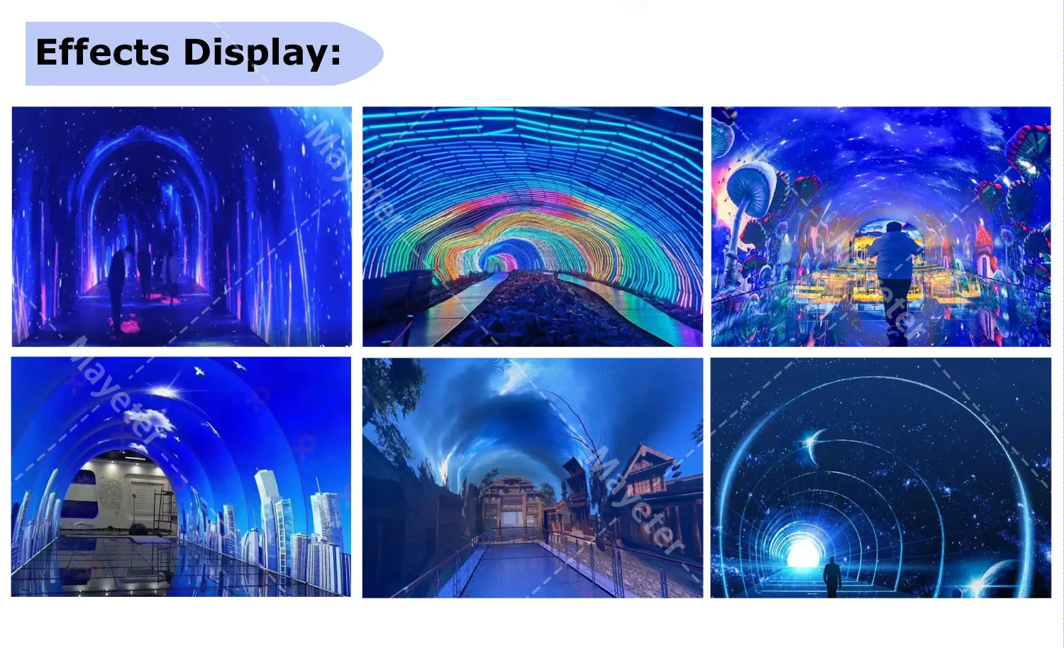 Mayeter Subway Airport Tunnels Using 3D Large Venue Indoor Wall Ceiling ...