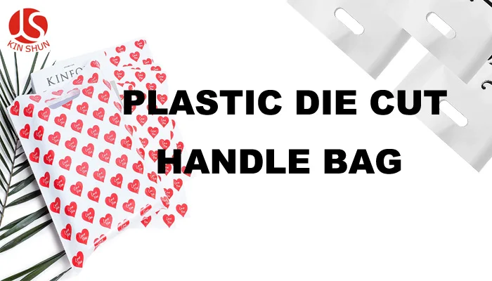 White Plastic Packaging Merchandise Bag With Die Cut Handle 9" X 12 ...