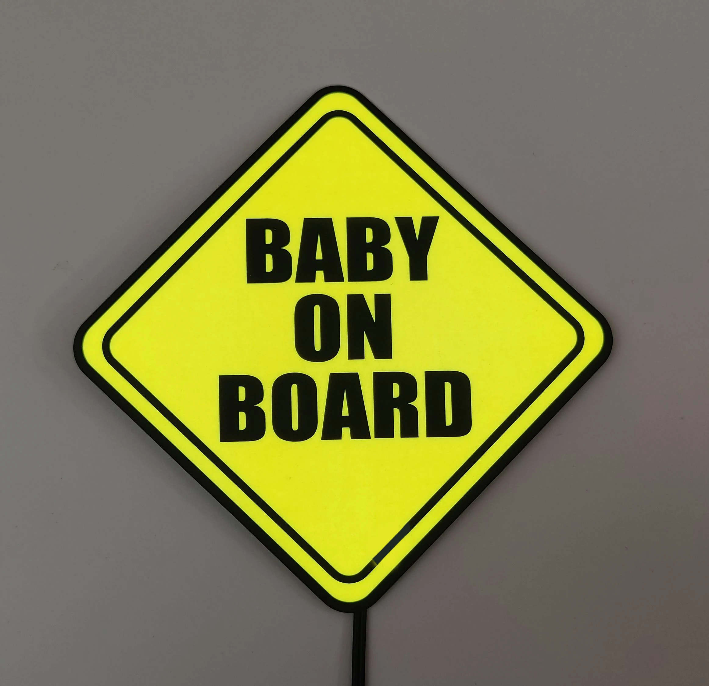 Customizable 5x5 Inches EL Logo Car Sticker - Flexible LED Lighting