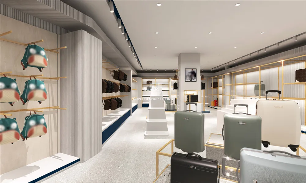 Custom Gold Metal Bag Display Furniture Handbag Marble Wall Display ...