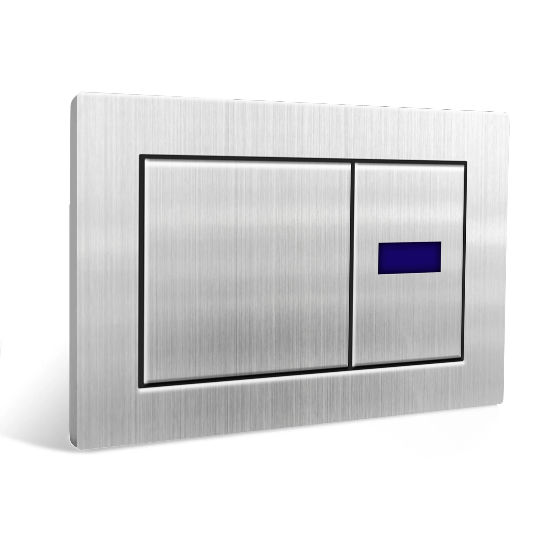 Stainless Steel Dual Flush Panel Concealed Cistern Plate Toilet Water ...