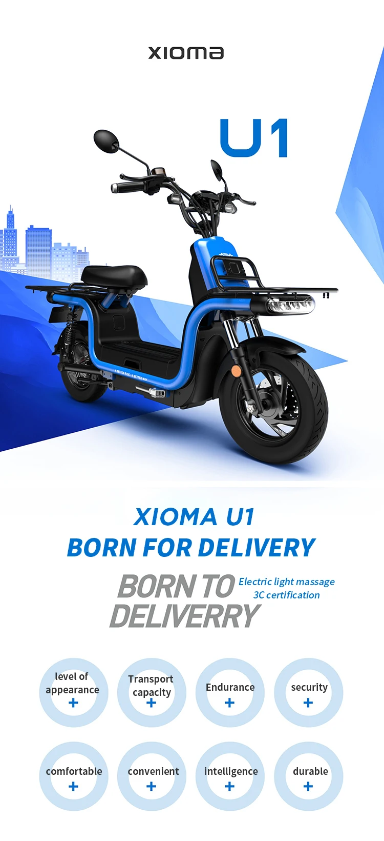 Aima Xioma U1 L3e Electric Delivery Bike Eec 1500w 60v 42ah Ncm Lithium ...