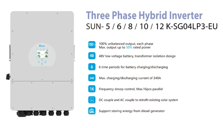 High Efficiency Deya Inverter Inverter Hybrid 10kw 12kw 8kw 6kw 5kw ...