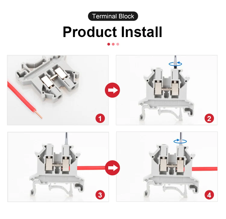 Din Rail Push in Terminal Block - Miniature Quick Ground Terminals