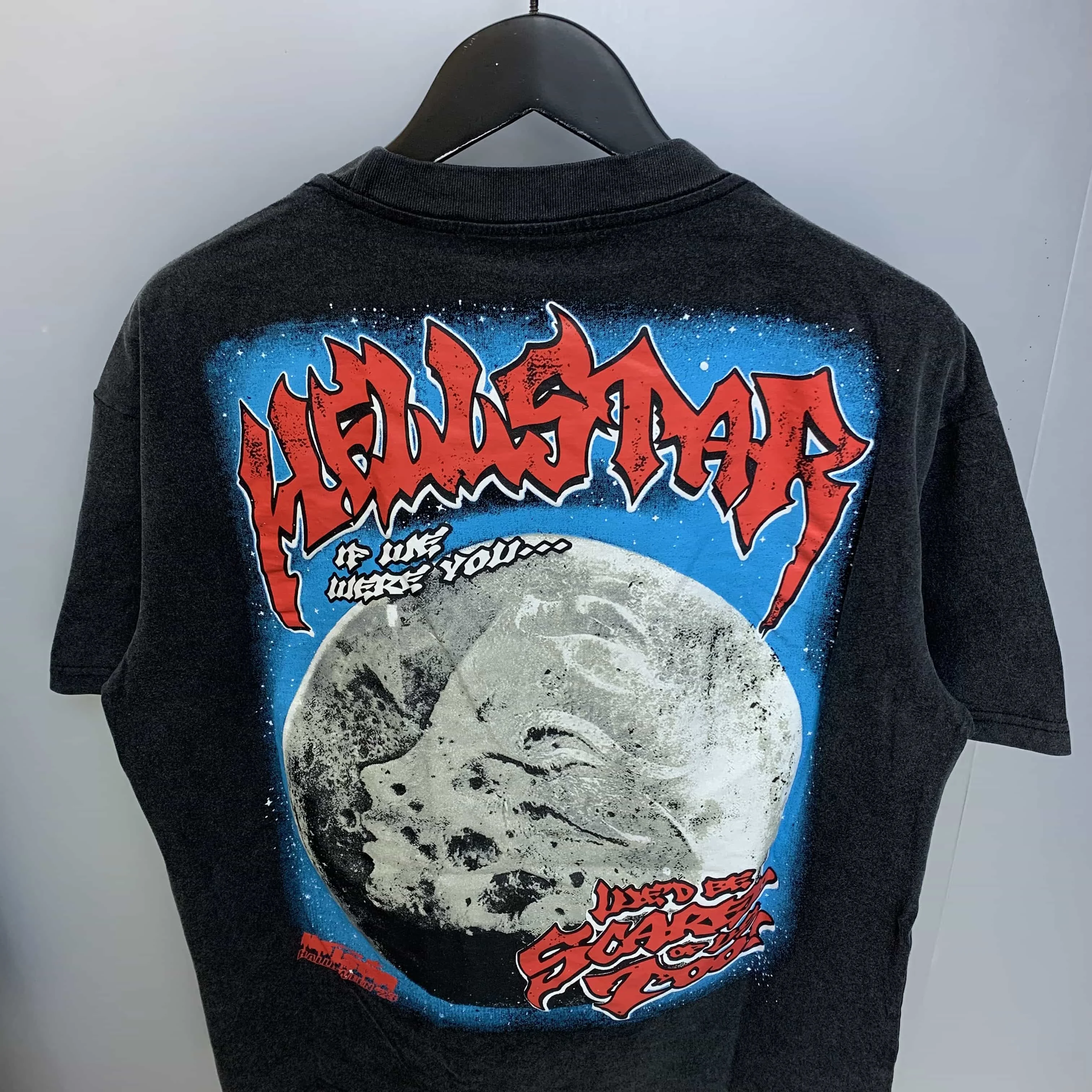 1:1 High Quality Hellstar Studios Full Moon Men's T Shirt Women's Short ...