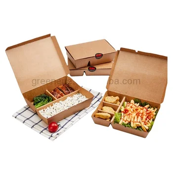Disposable To Go Boxes Dispos Kraft Cardboard Paper Take Out ...