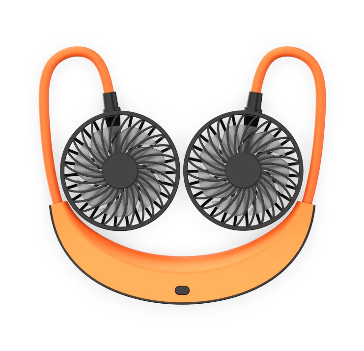360 Degree Airflow Rotation Neck Hanging Fan Portable Hands-Free ...