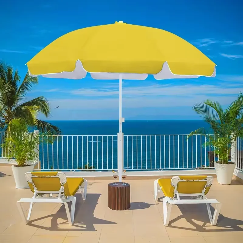 Contemporary Style Straight Beach Umbrella Oxford Material Manual ...