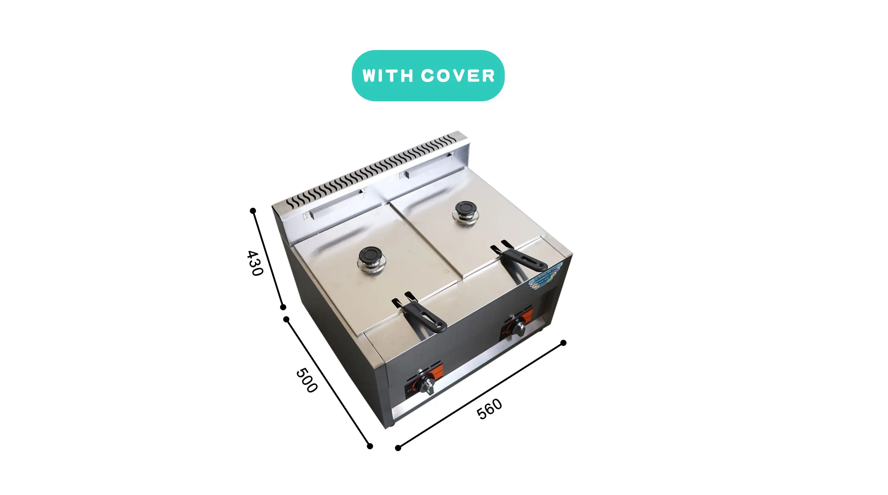 6L+6L Double-Tank Table Top Deep Fryer - Gas Commercial Kitchen Equipment