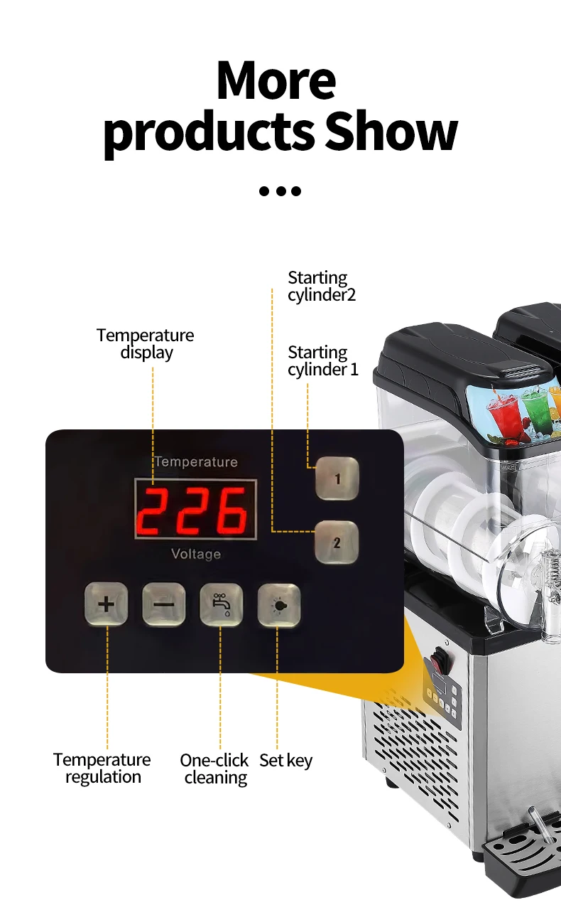 Ice Slush Machine 12L*3 - Efficient Frozen Drink Solution