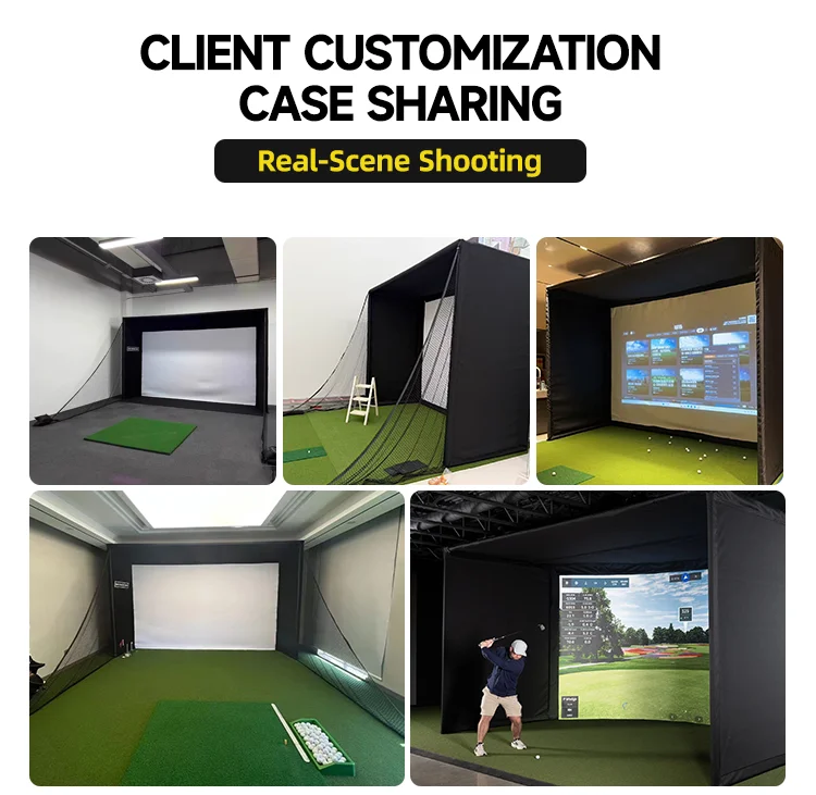 Golf Simulator Cage with Impact Netting for Outdoor Training