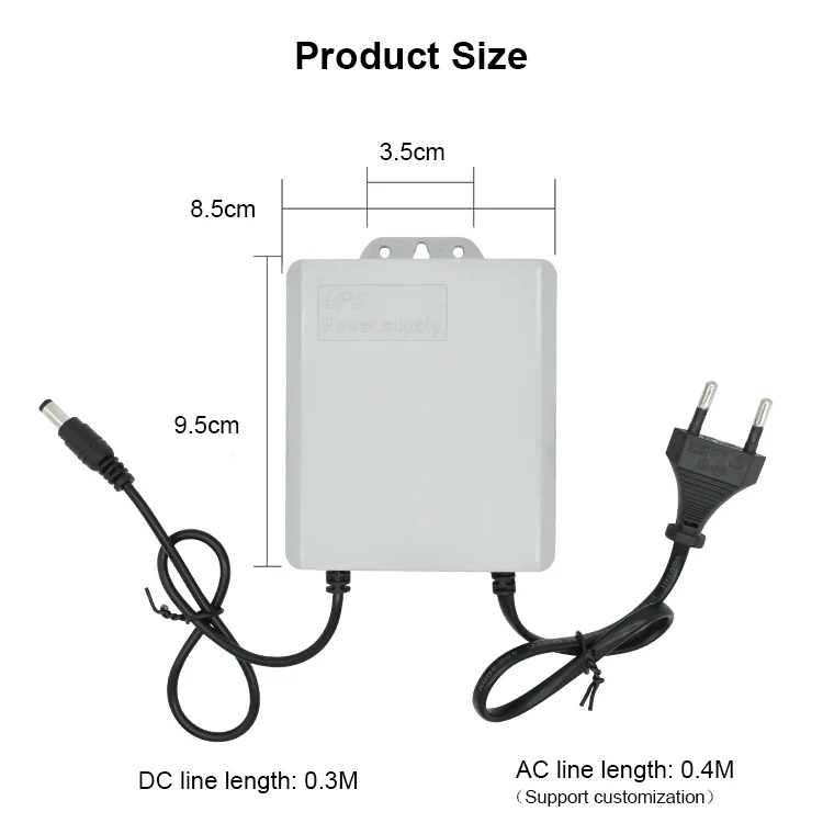 Mini Uninterruptible Power Supply (UPS) 12V 2A with 60Hz Frequency for ...