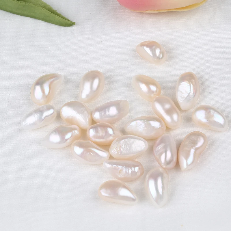 Loose No Hole 10-12mm Long Drop Shape Irregular Freshwater Pearls ...