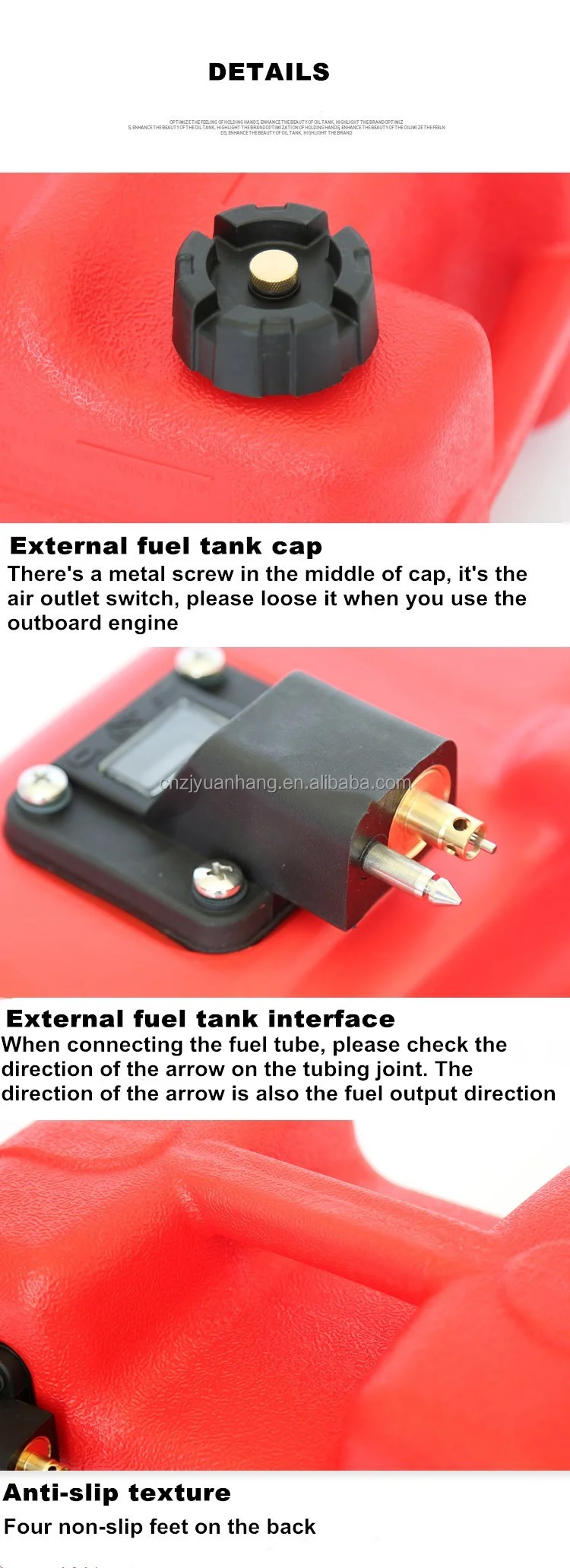 Marine Outboard Engine External Fuel Tank - 12L Capacity