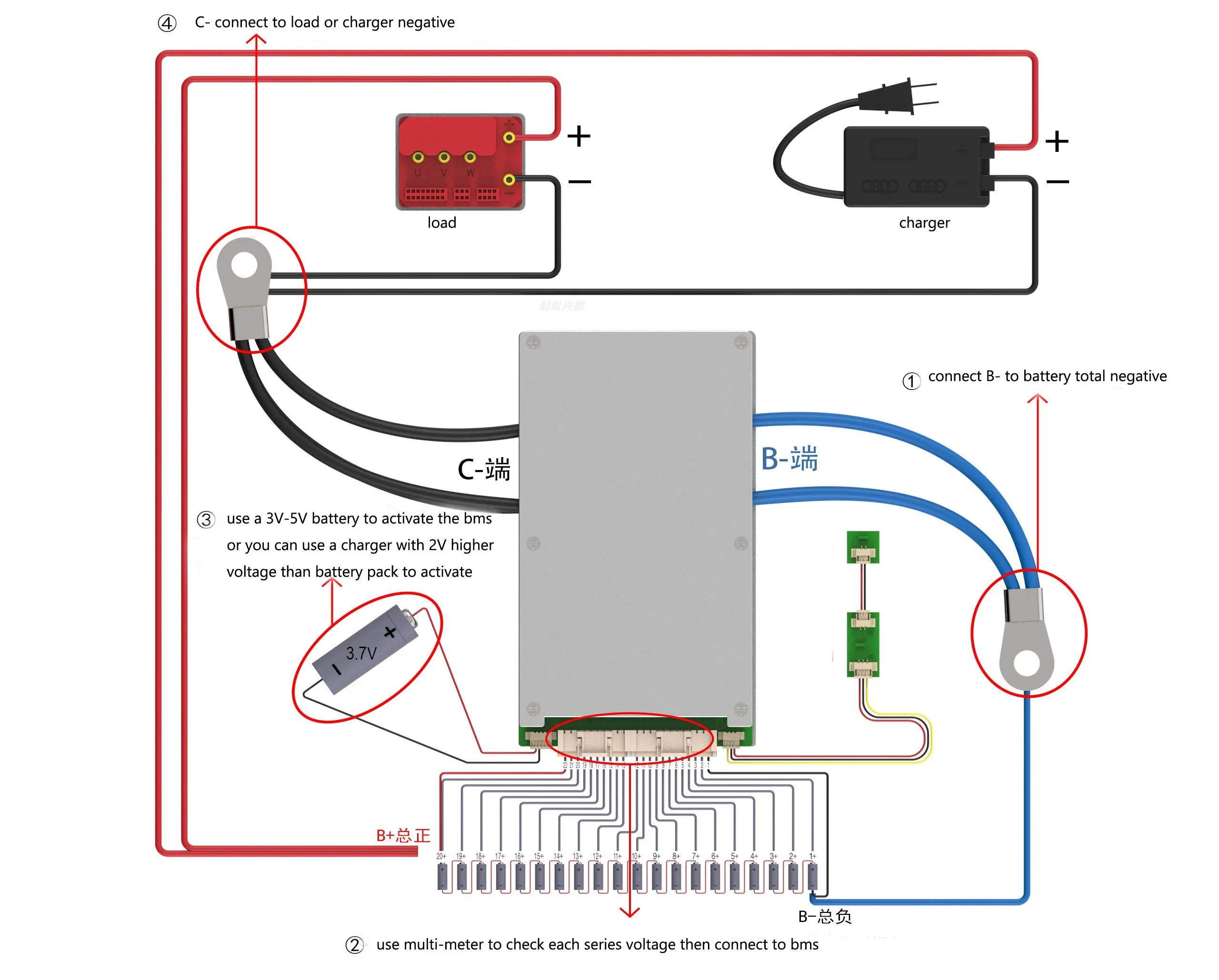 Ant Bms 8 20s 12v Continuous 110a 130a 170a 230a Active Balance Bms