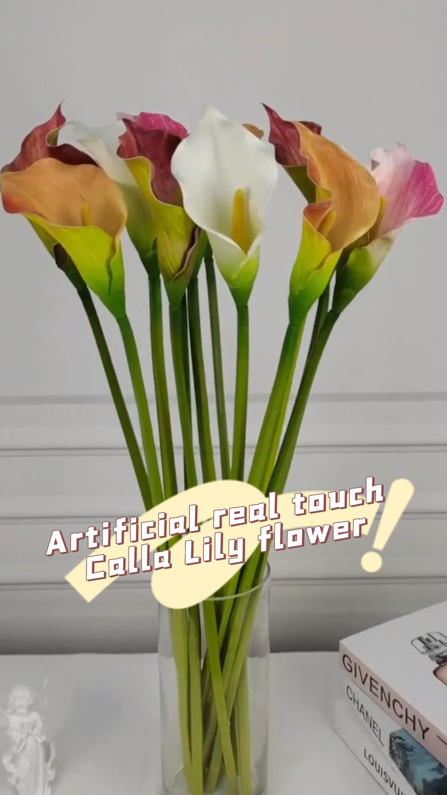 High Quality Real Touch Calla Lily Eva Artificial Flowers White Wedding ...
