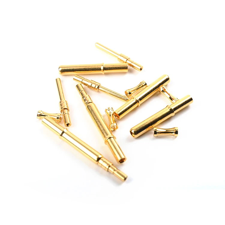 Copper Pins Female Male Brass Contact Pins Plug High Current Gold ...