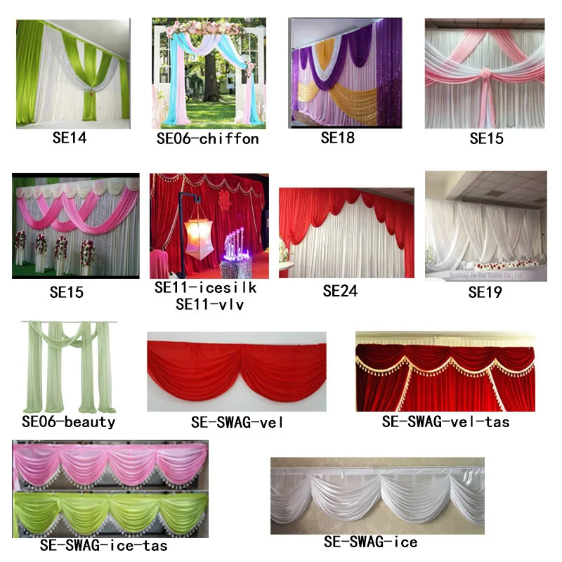 10ft Swag Table Skirt Wave Decoration for Backdrop Wedding Stage Decor ...