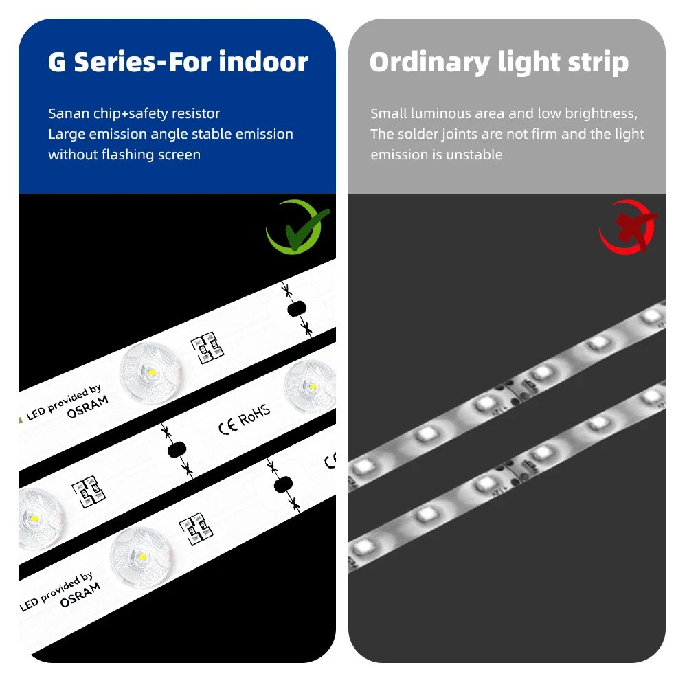 Linear Led Light Rigid 24V Led Bar Light Diffuse Reflection Led Strip ...