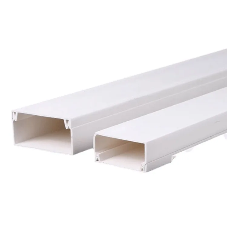 OEM Decorative PVC Network Cable Trunking Slotted Clear Cover White ...