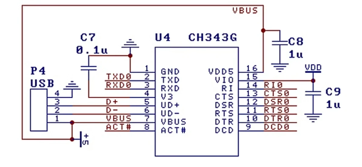 Ch343p Module Usb To Ttl/uart Usb To High-speed Asynchronous Serial ...
