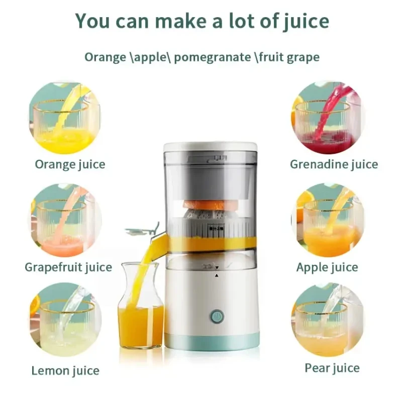 Portable Fruit Juice Machine Professional Rechargeable Lemon Juicer ...
