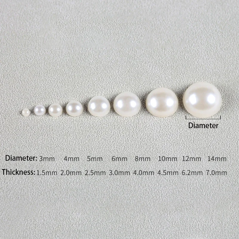 Bulk Sale 2 4 6 8 10 12 14 Mm Flat Back Pearls Ab Rhinestone 60 Colors ...