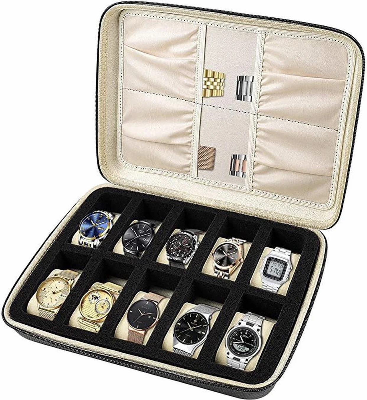 Custom Portable Eva Hard Watch Box Organizer Men Watch Display Storage ...