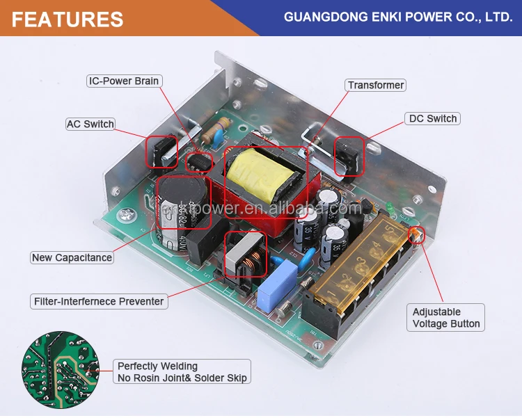 Power Supply Units Ac Dc Constant Voltage Led Driver Transformer 24v 3a ...