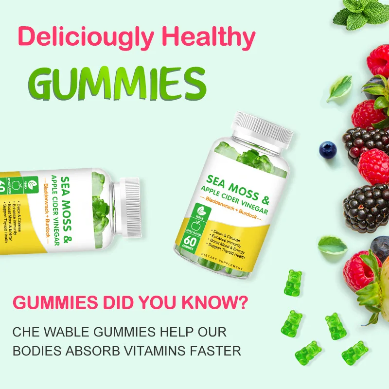Pure Sea Moss Gummies Vitamin Gummies Immune System Joint Support Skin ...