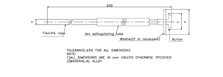 Type K Fuse Link for Dropout Fuse - High Voltage Copper Alloy