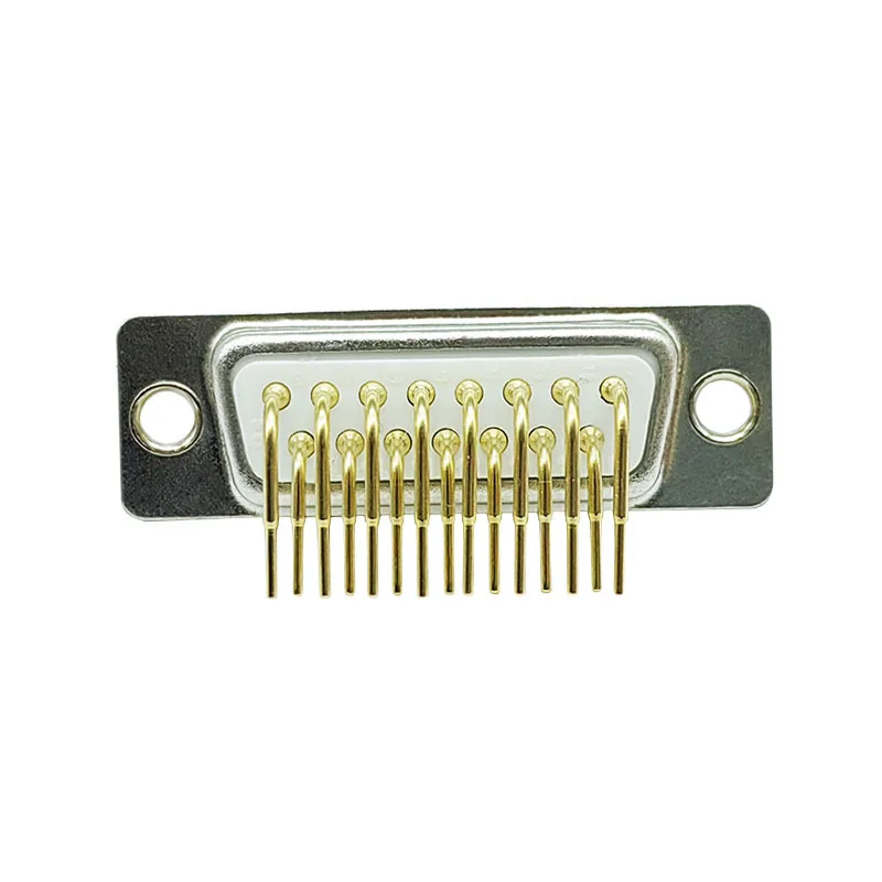 Dr15 Female Bent Pin Solder Plate Communication Connector Gold-plated ...