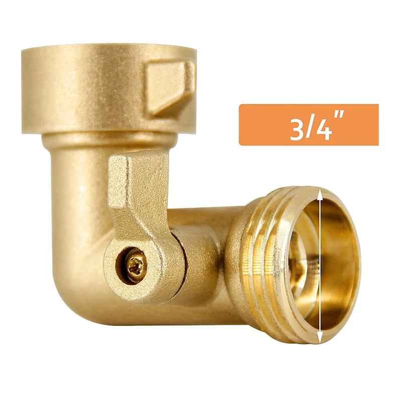 Garden Hose Elbow Connector,90 Degree Brass Garden Hose Elbow Adapter ...
