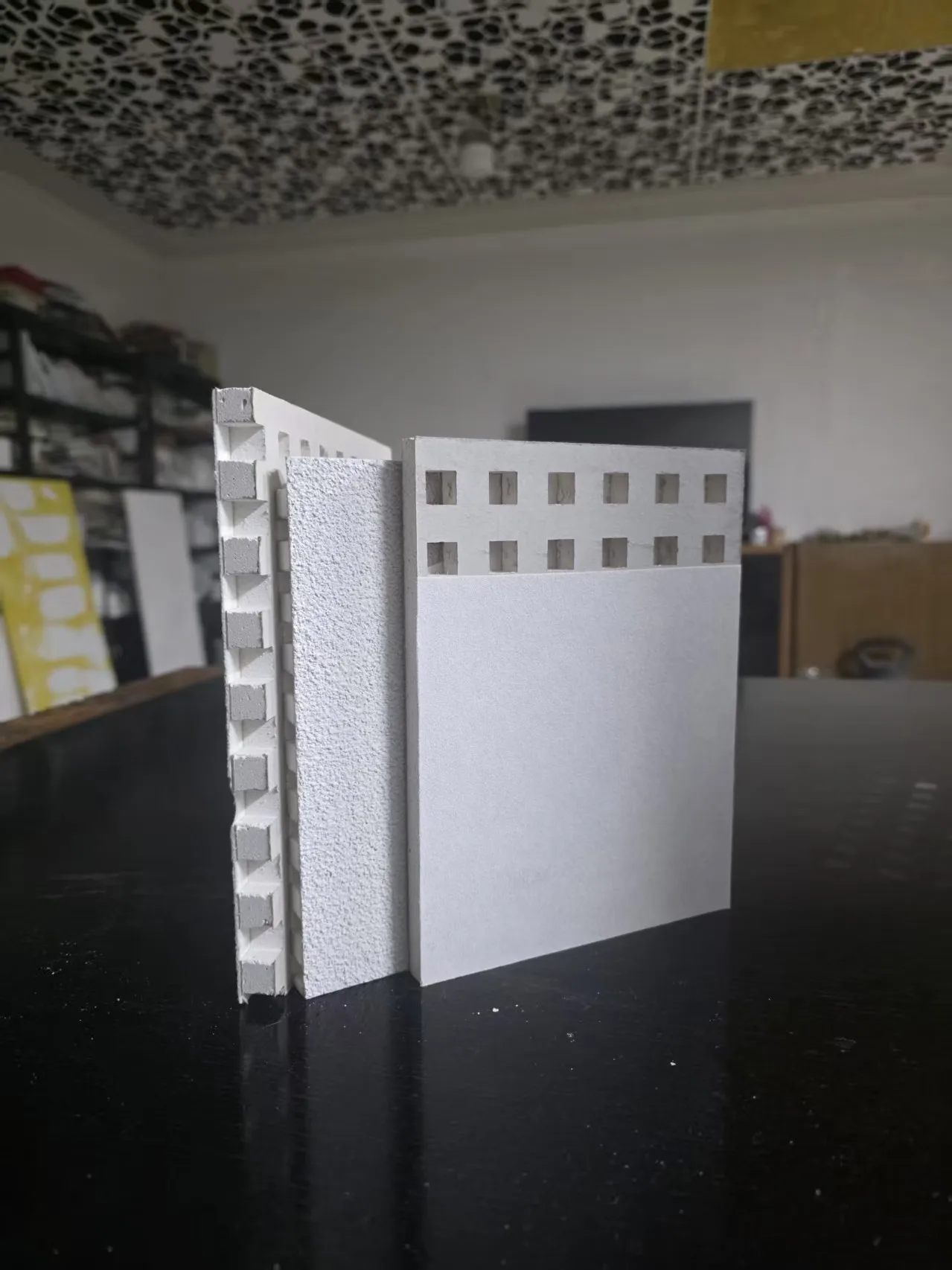 Monolithic Acoustic Gypsum System Perforated Plaster Board Ceiling ...