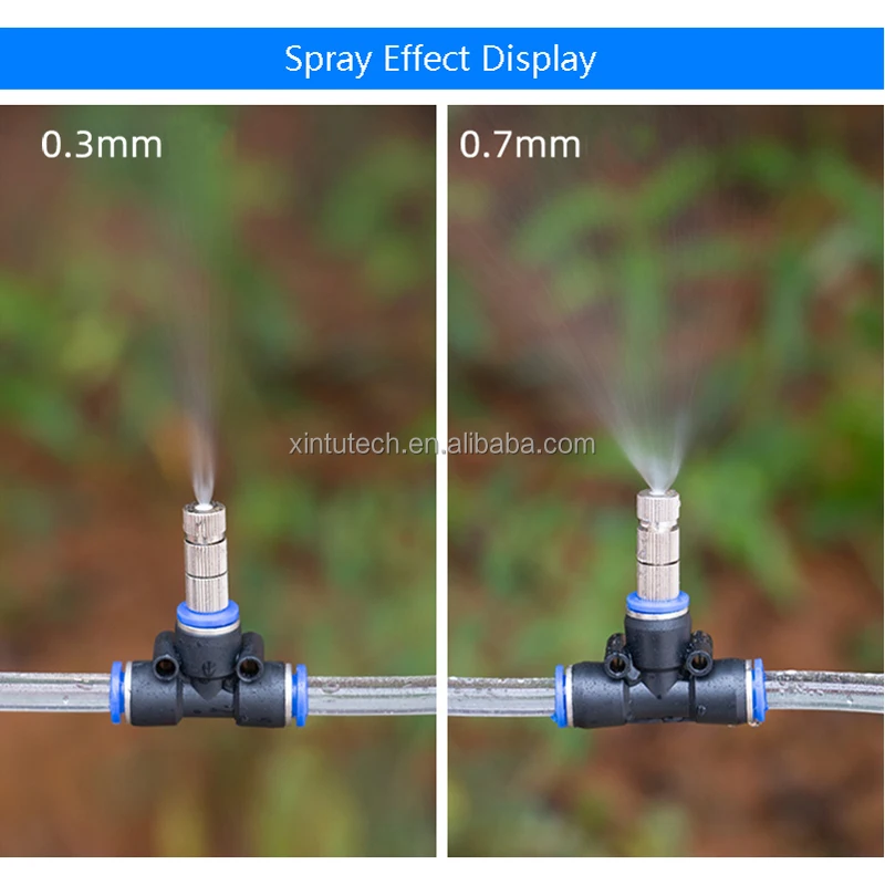 6mm Outdoor Greenhouse Cooling Misting System Drip Irrigation Nozzle Atomizing Misting Spray Low ...
