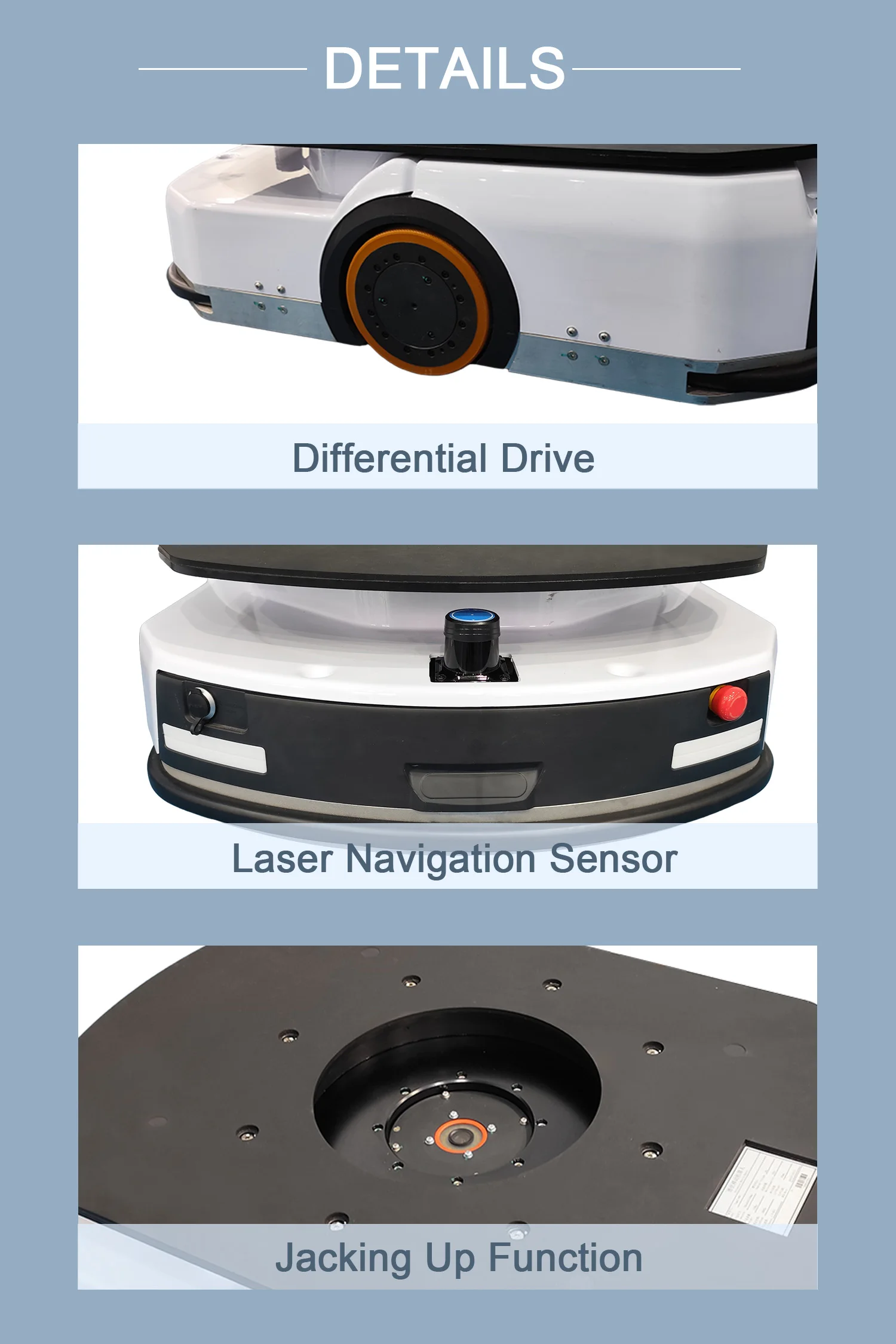 MDBOT Automated Guided Vehicle AMR Robots with Laser Navigation Compact ...