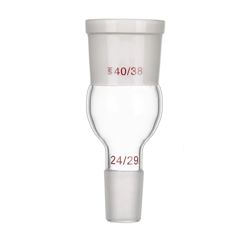 Borosilicate glass thermometer inlet adapter with connection standard ...