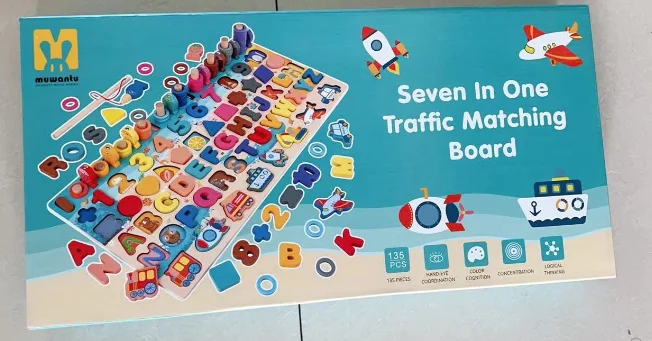 Montessori Kids Toy Fishing Board Early Education Learning Numbers ...