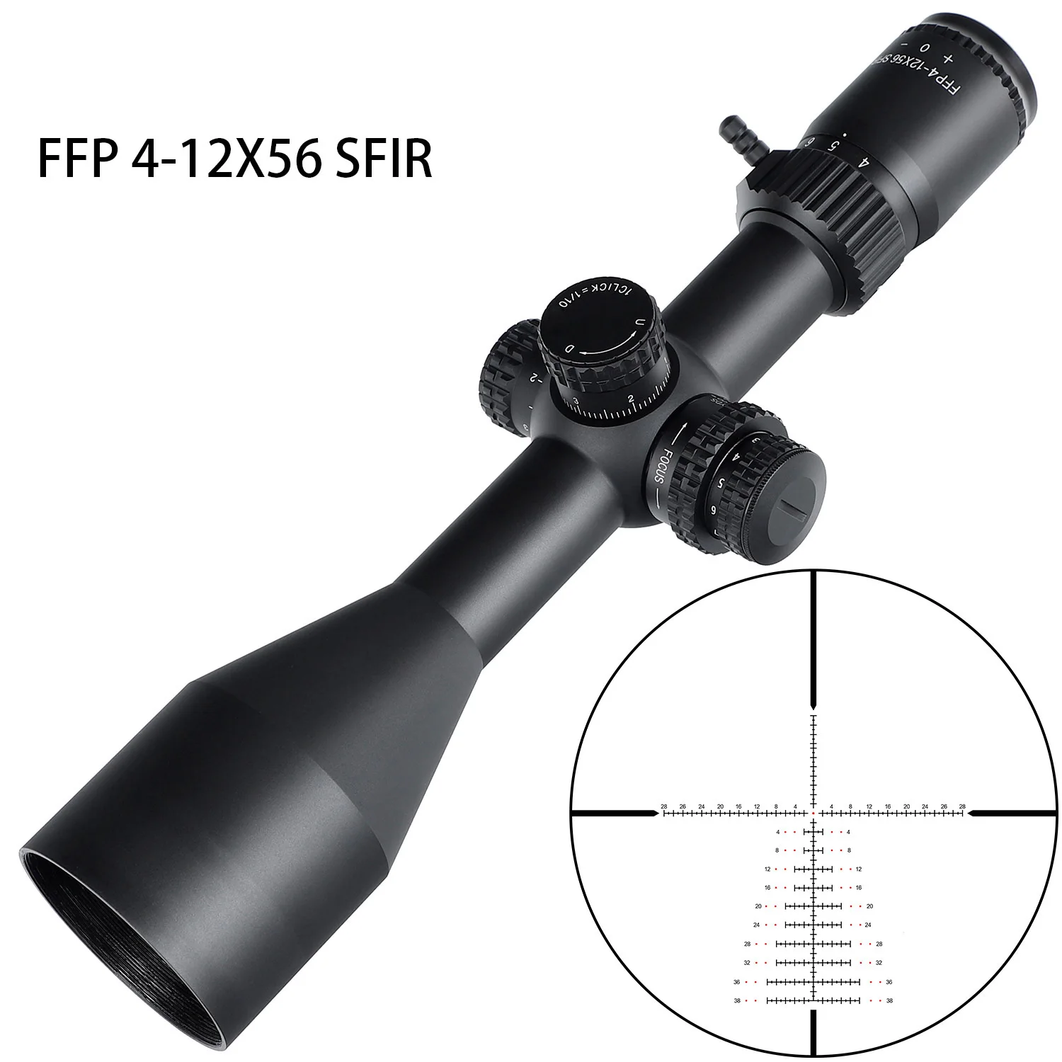 Ysc Oem First Focal Plane 4-12x56 Sfir Optic Scope Red Illuminated ...