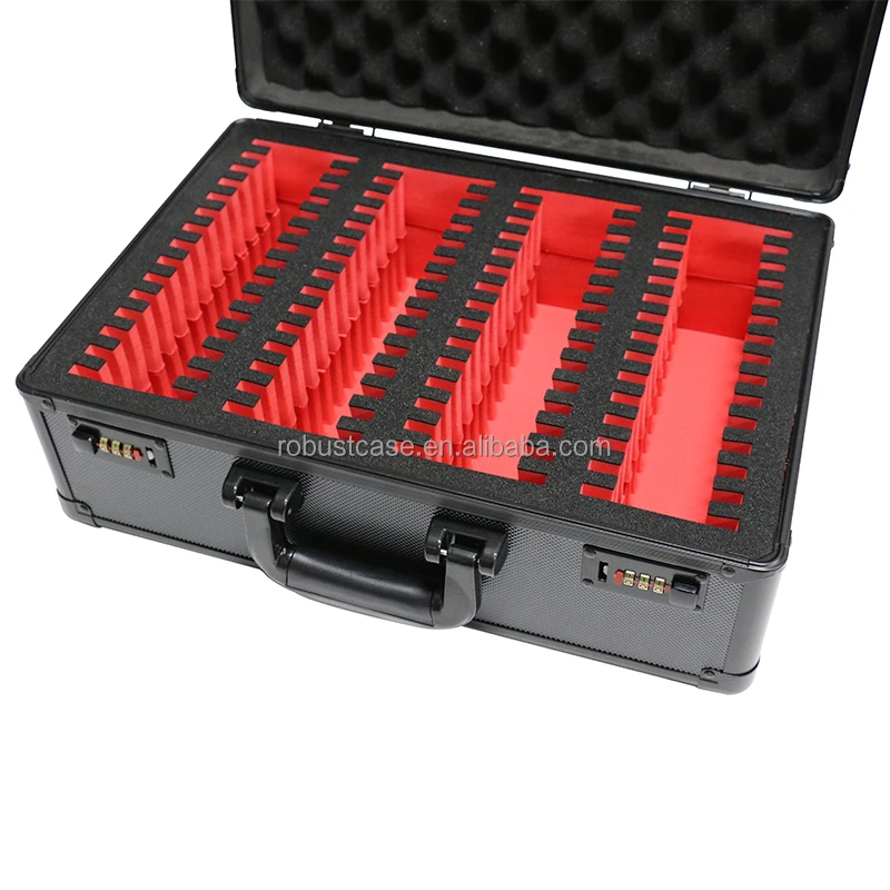 4 Row Custom Carrying Aluminum Graded Card Storage Case For Psa,Bgs,Cgc ...